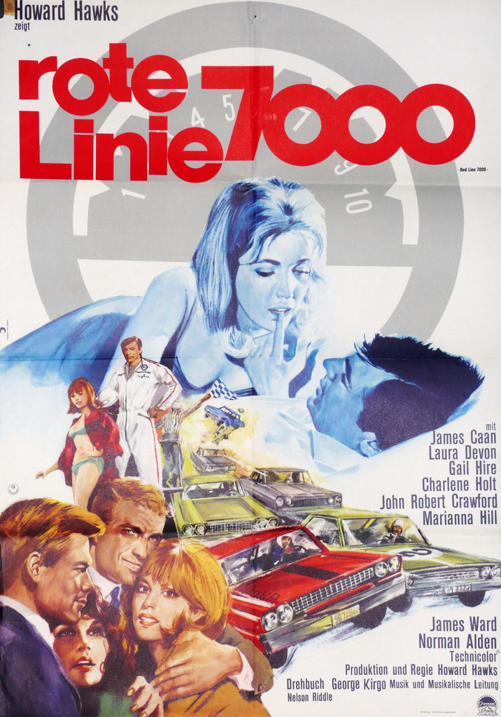 Red Line 7000, Original Motor Racing Movie Poster from Norway. James C ...